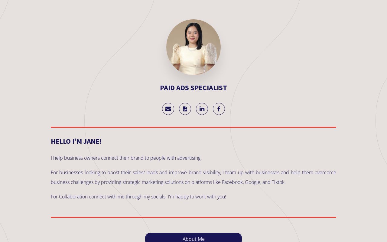 Jane Ads Specialist